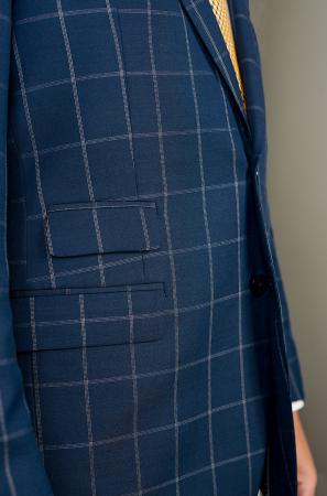 Midnight Blue Window Pane Suit | Buy Online Custom Tailored Suits ...